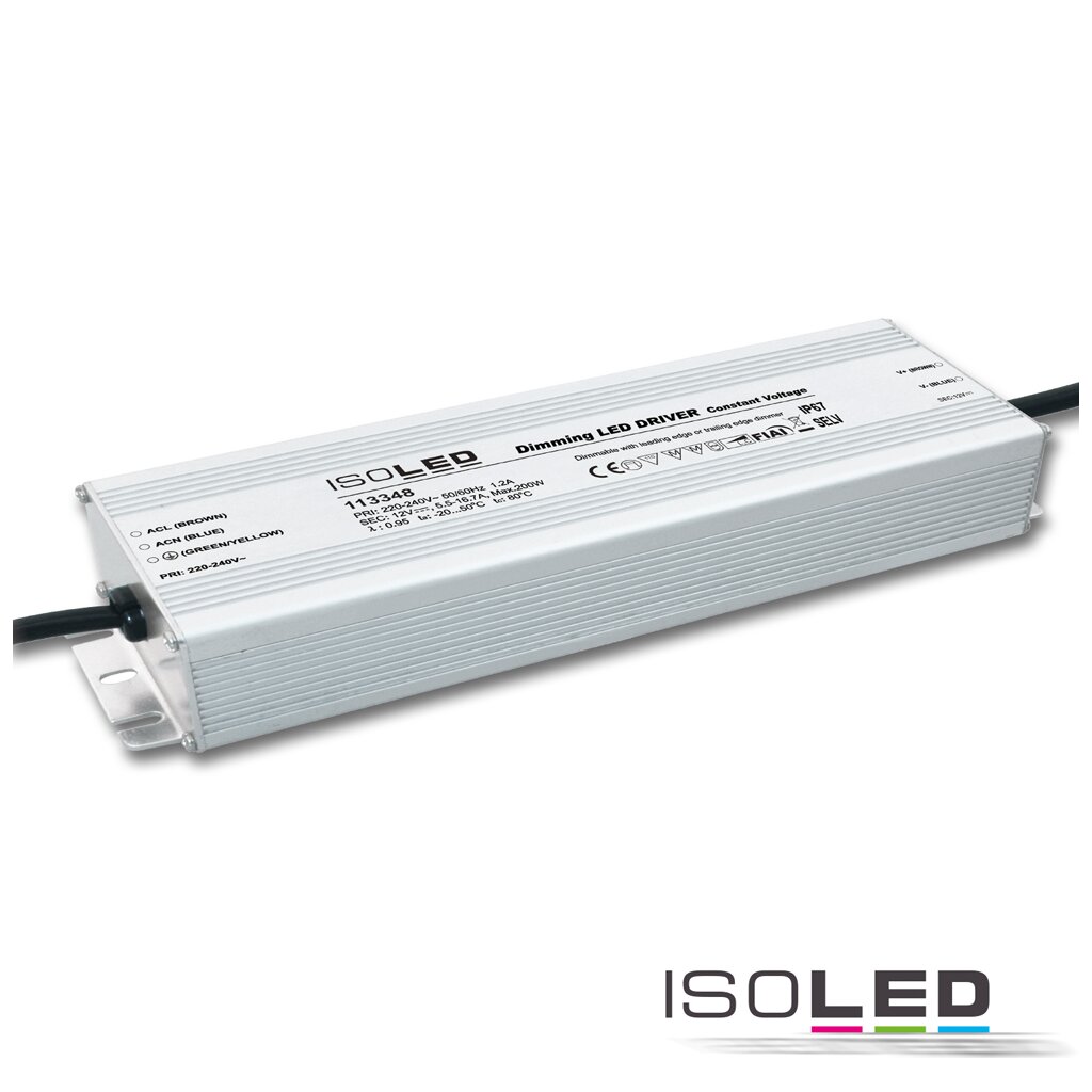 LED PWM-Trafo 12V/DC, 0-200W, IP67, dimmbar, SELV - TWiDOO - Österrei, 114,37