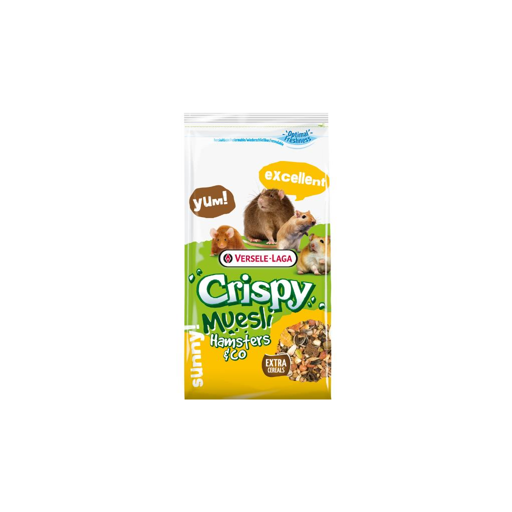 CRISPY Müsli-Hamster & CO für Hamster, Ratten und Mäuse, 1 Kg - TWiDO