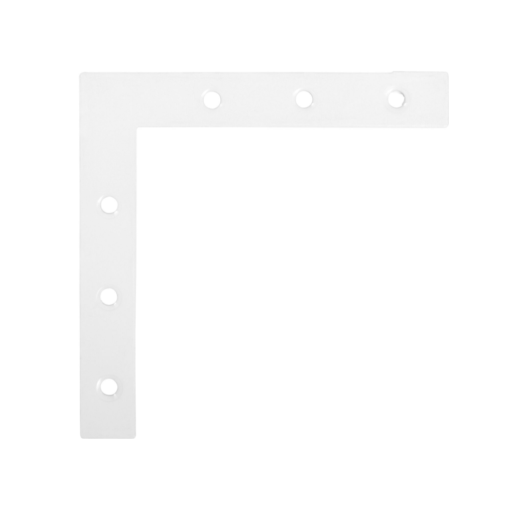 Eckwinkel Flach Weiß Pulverbeschichtet 100 mm x 100 mm x 15 mm - TWiD ...